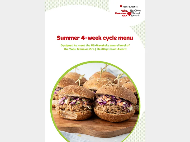 Summer 4-week cycle menu including recipes | Summer recipes - Heart ...